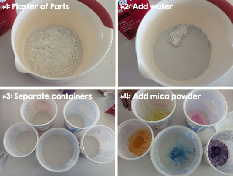 3-ingredient DIY sidewalk chalk in two easy steps! - My Silly Squirts