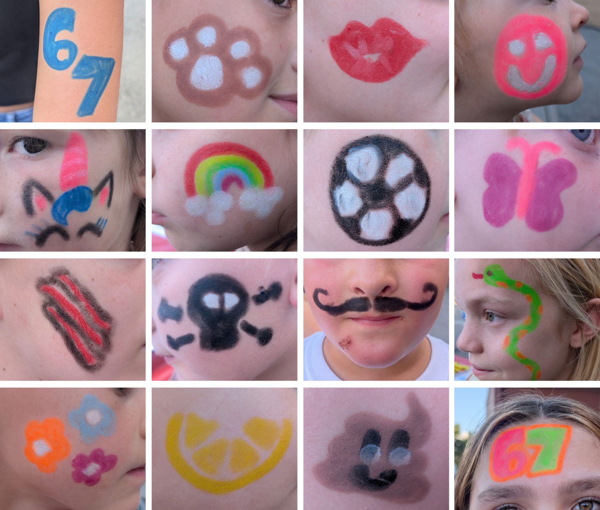 Beginner face painting ideas for kids (printable PDF) - My Silly Squirts