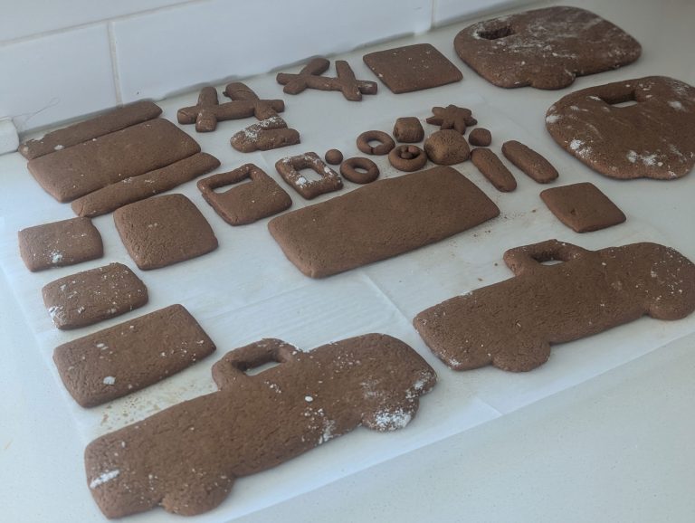 DIY camping gingerbread house display for beginners - My Silly Squirts