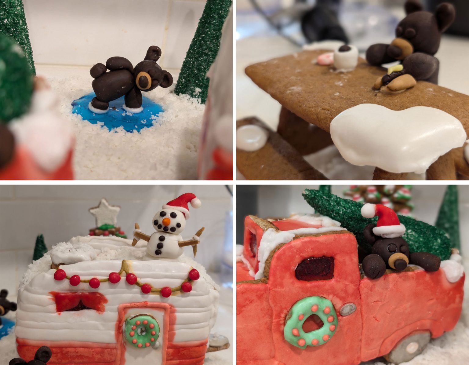 DIY camping gingerbread house display for beginners - My Silly Squirts