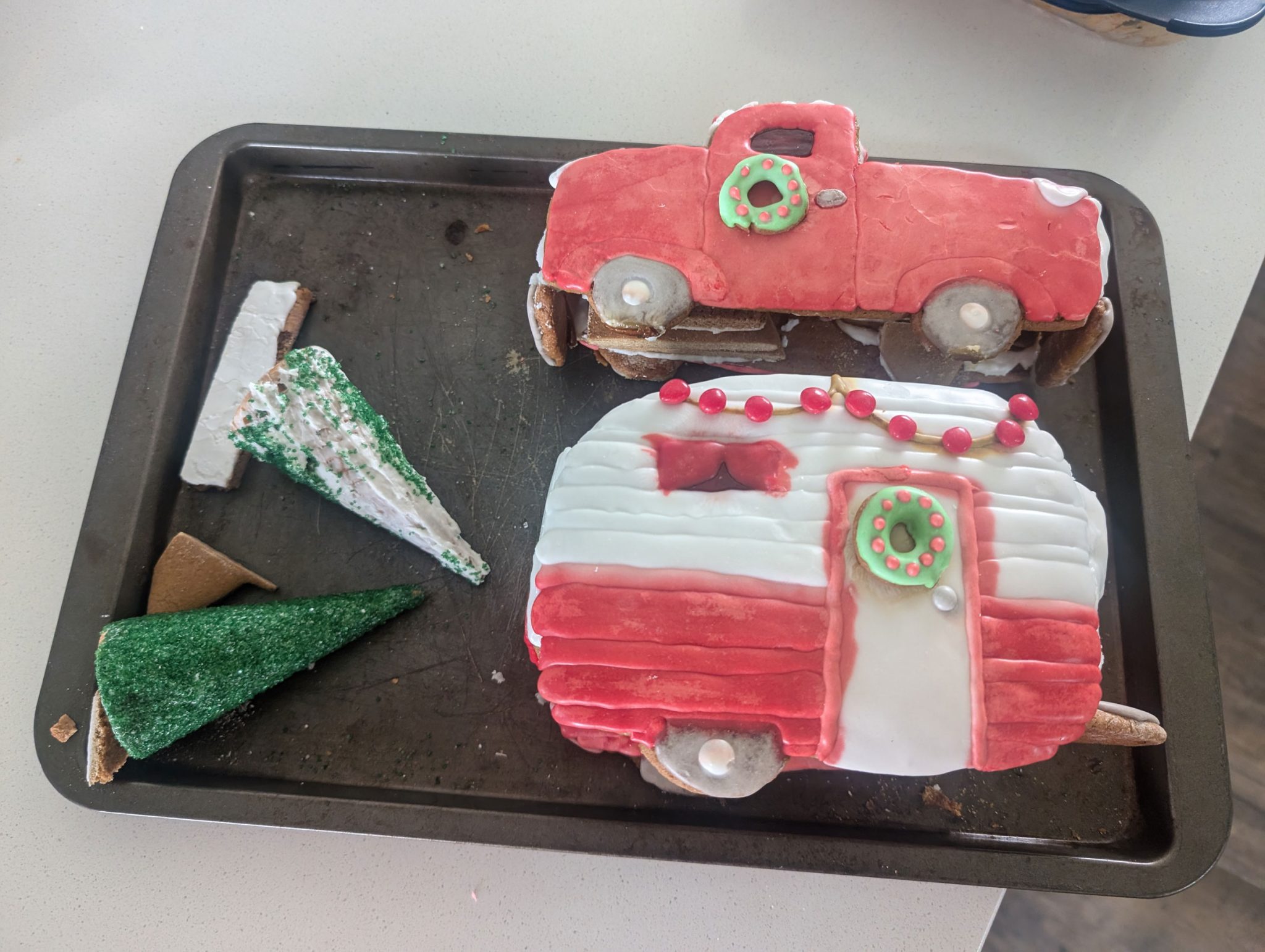 DIY camping gingerbread house display for beginners - My Silly Squirts